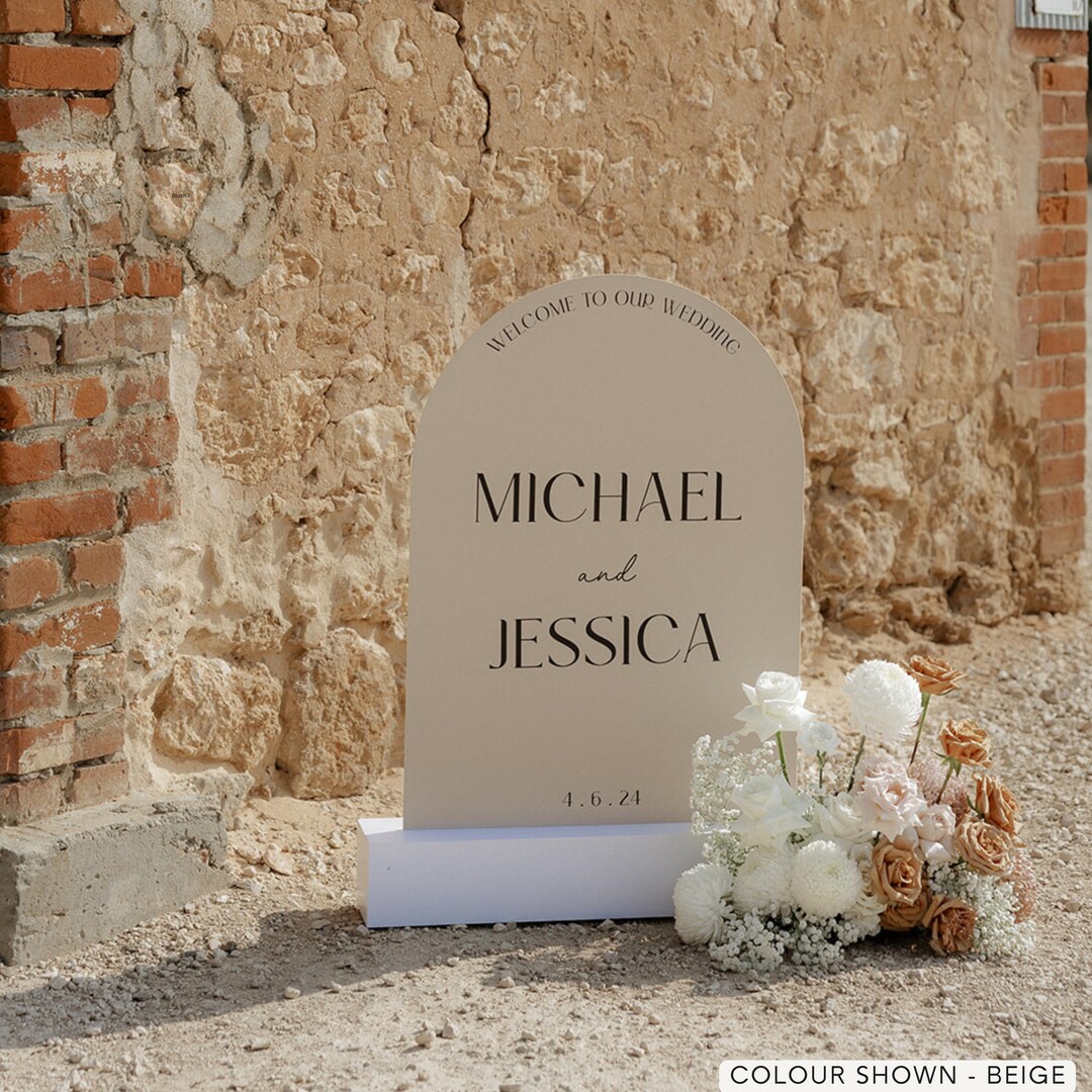 Custom Arch Wedding Sign, Wedding Welcome Sign Arch, Modern Acrylic ...