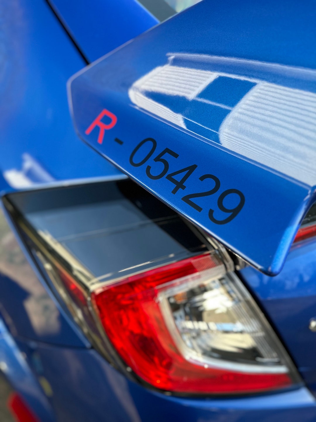 Honda Civic Type R Japanese Logo and Badge Number Vinyl Decal ...