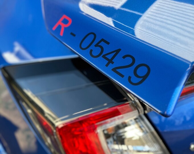 Honda Civic Type R Japanese Logo and Badge Number Vinyl Decal ...
