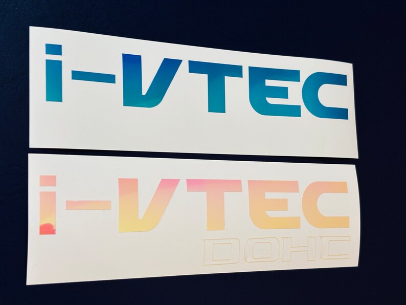 I-vtec Holographic Decal - DOHC - SOHC - Weatherproof Sticker - Vehicle ...