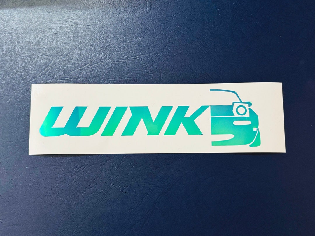 WINK Mazda Miata Holographic Decal - Car Stickers - Weatherproof ...