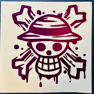 One Piece Holographic Decal - Window Sticker - Bumper Sticker - Car ...