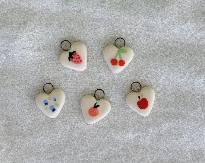 Tiny Fruit Handmade Porcelain Charm - Charm Only - Etsy