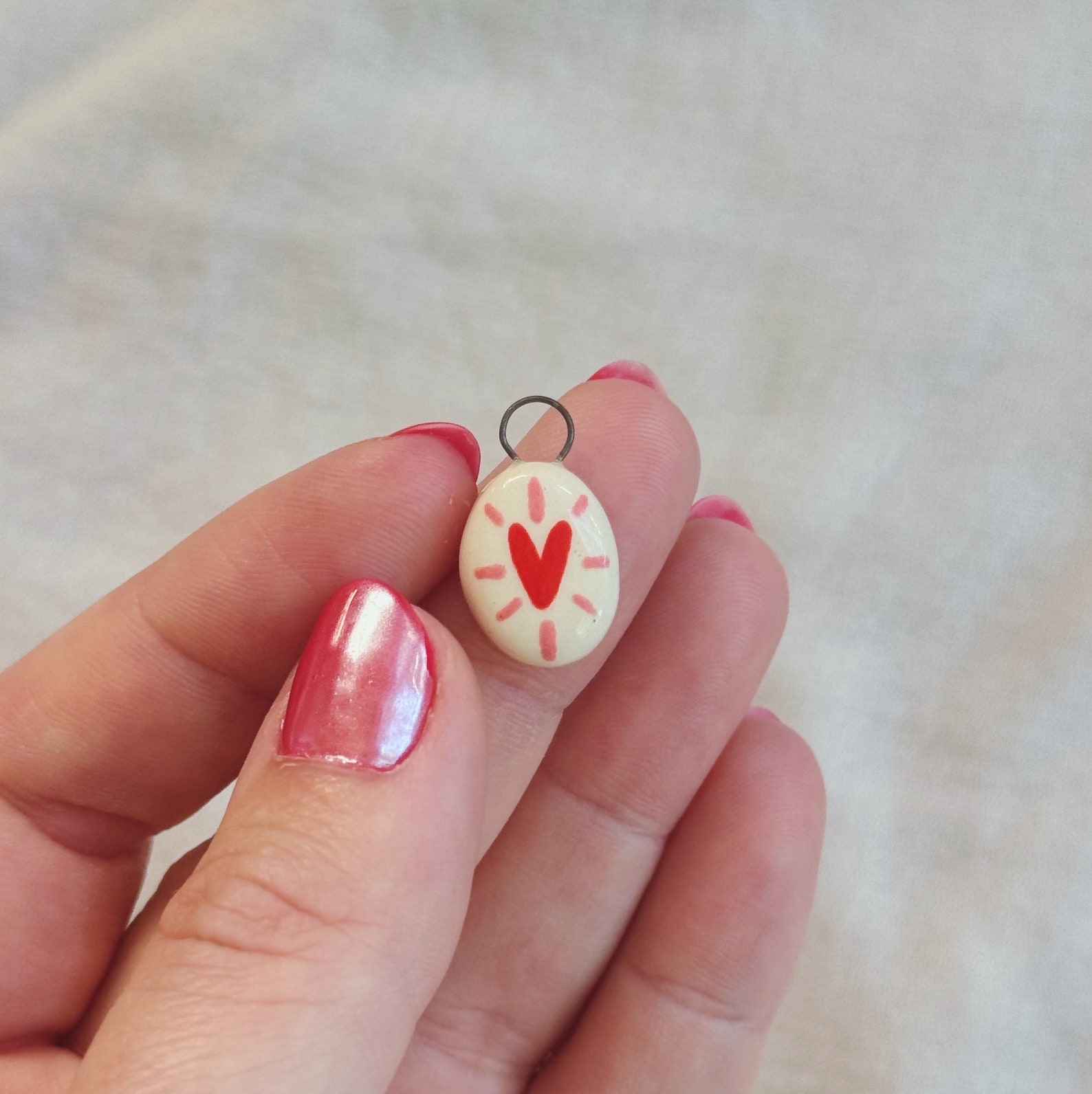 Sacred Heart Handmade Porcelain Ceramic Charm Charm Only - Etsy