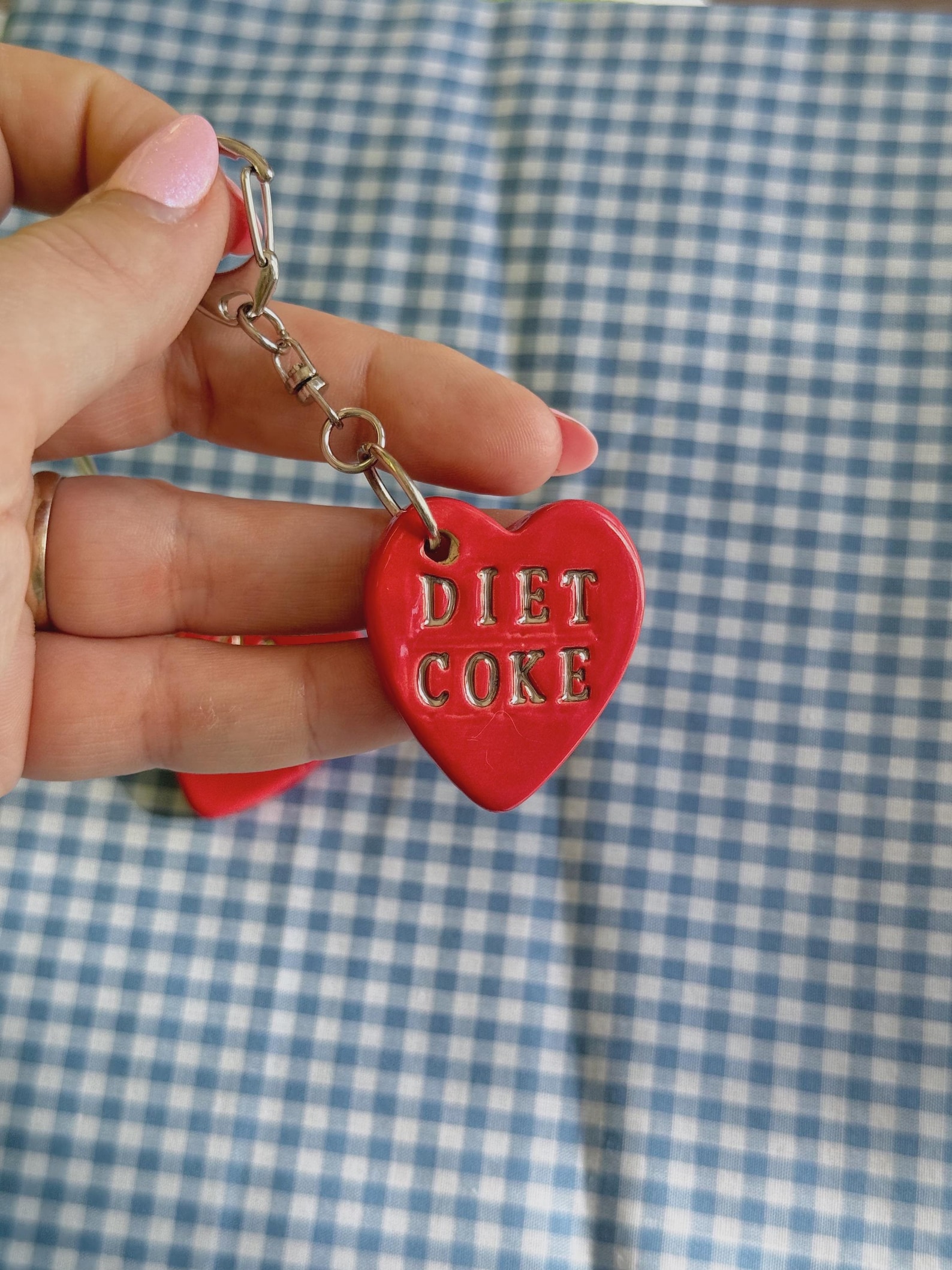 Diet Coke Handmade Ceramic Keychain W/ 22K Gold Accents - Etsy