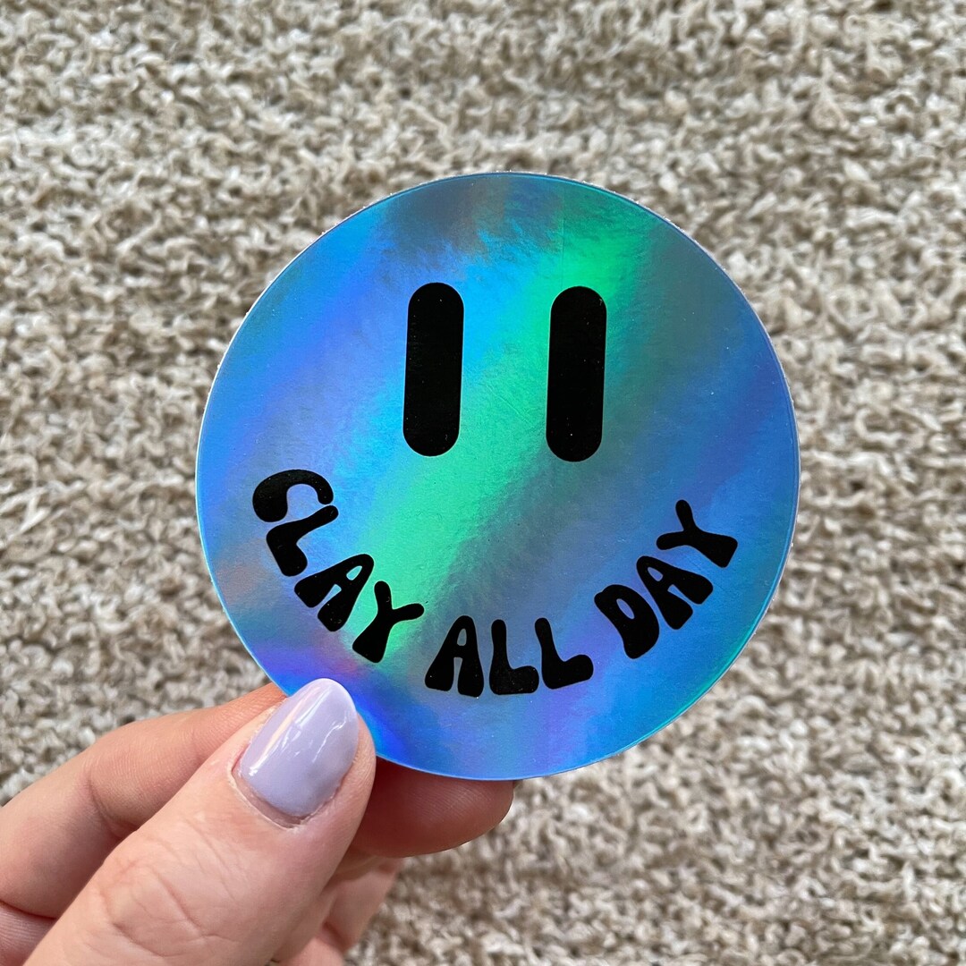 Clay All Day Pottery Vinyl Sticker | Pottery Sticker | Ceramic Sticker ...