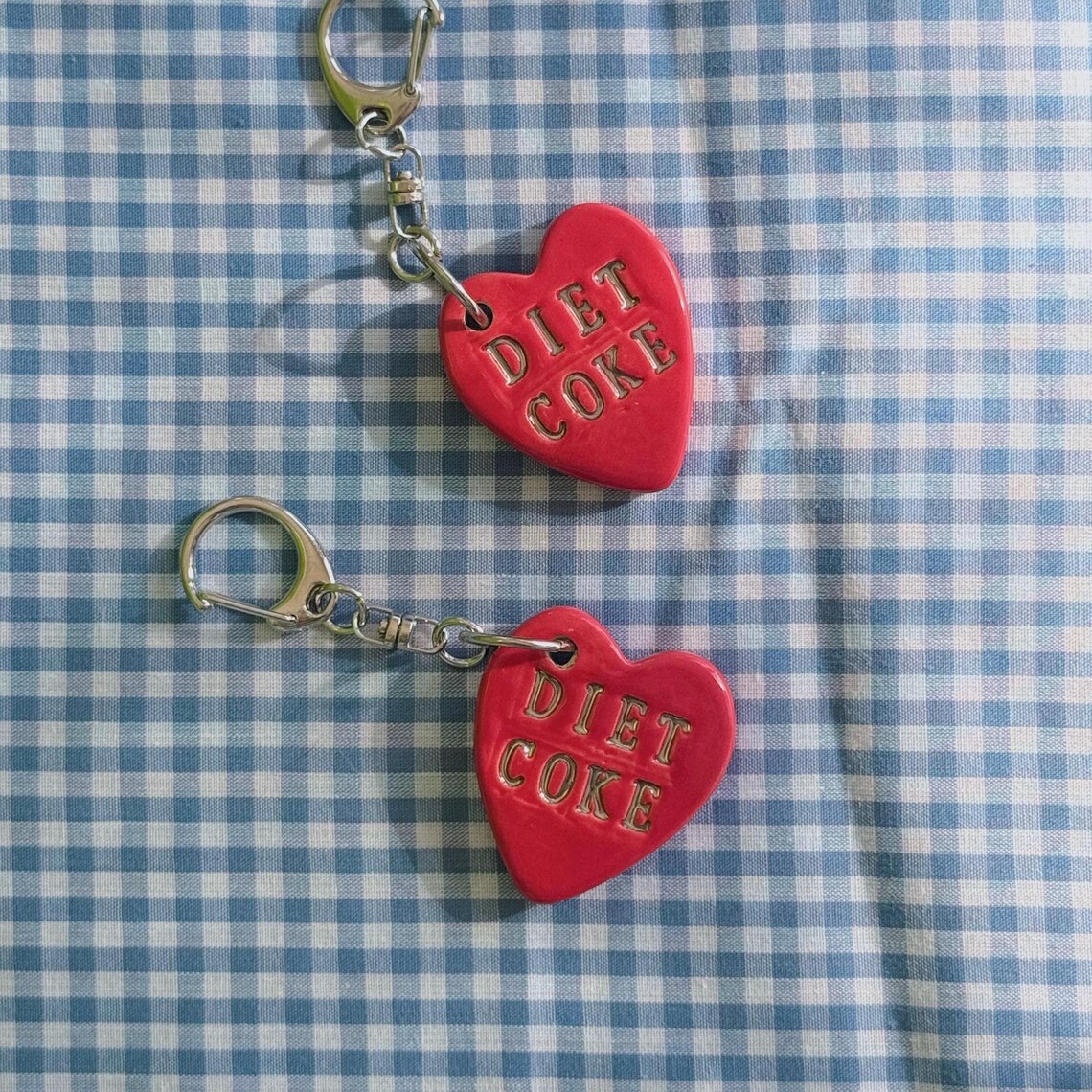 Diet Coke Handmade Ceramic Keychain W/ 22K Gold Accents - Etsy