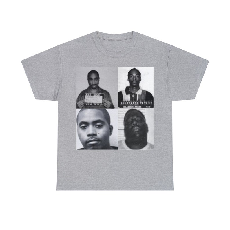 Rapper Mugshots Shirt, East West Coast Hip Hop, 90s Legends Tee GOAT ...