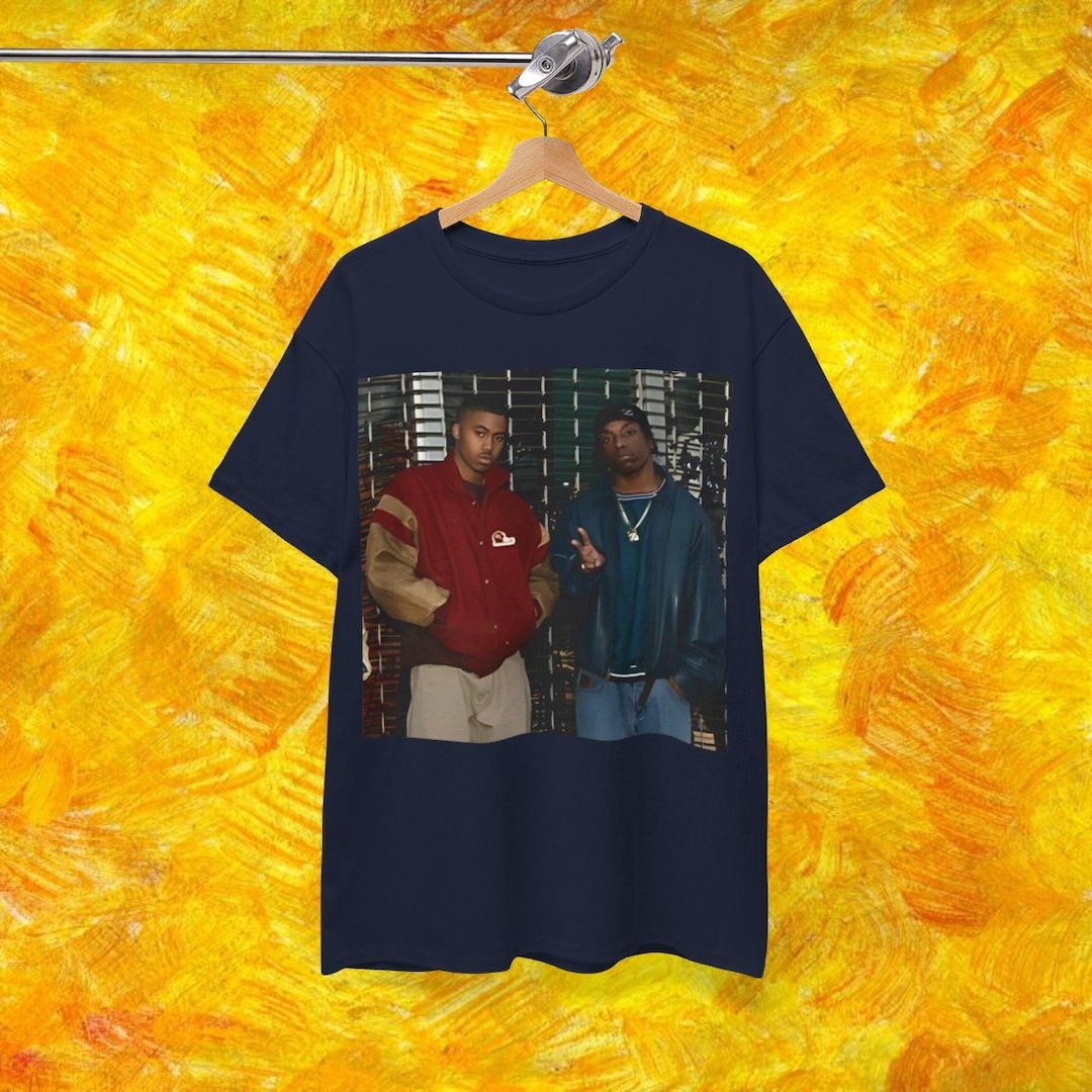 Nas W BIG L Shirt Lyricial Goats Photo ask Beavis, Harlem, 90s Rap Hip ...