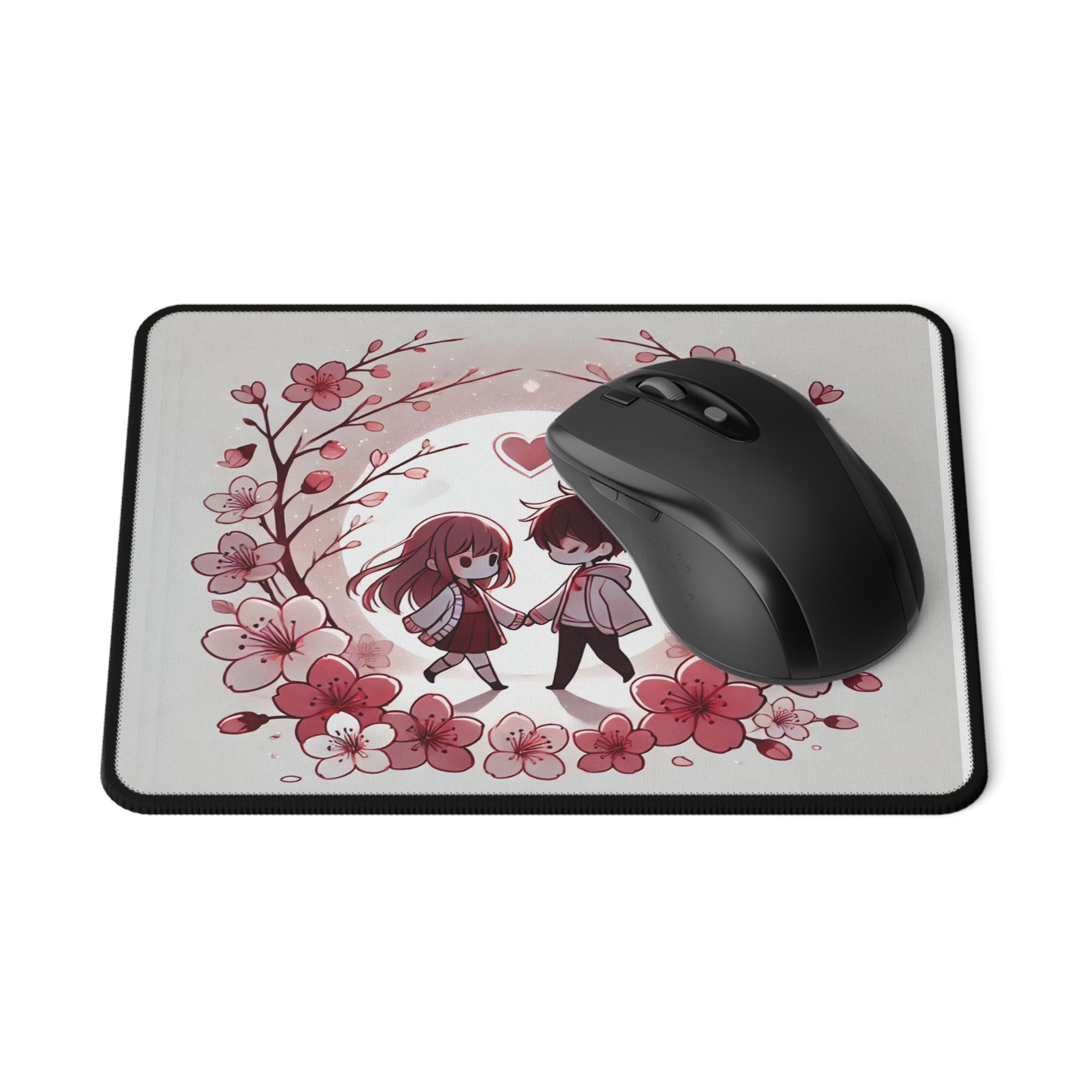 Kawaii Cherry Blossom Gaming Mouse Pad | Non-slip Anime Couple Desk Mat ...