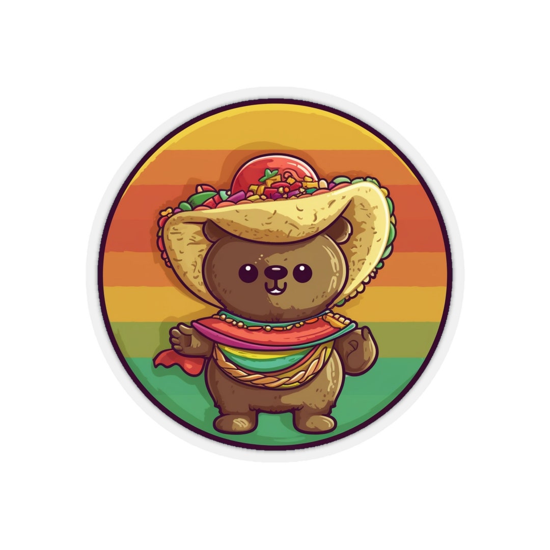 Paco the Bear Stickers | Cute Vinyl Decals for Laptops, Water Bottles ...