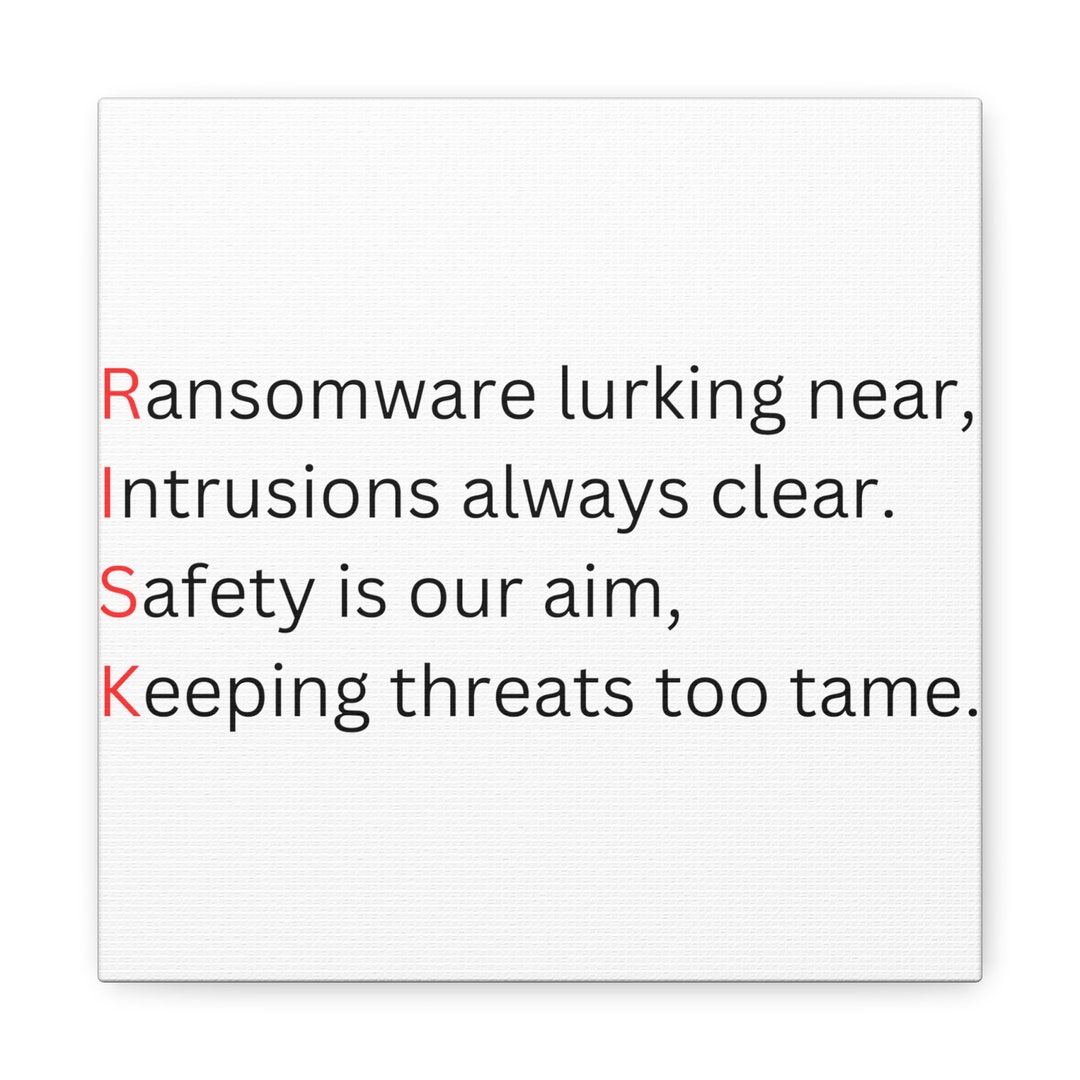 RIESGO: Un poema acróstico sobre ciberseguridad Arte de - Etsy México