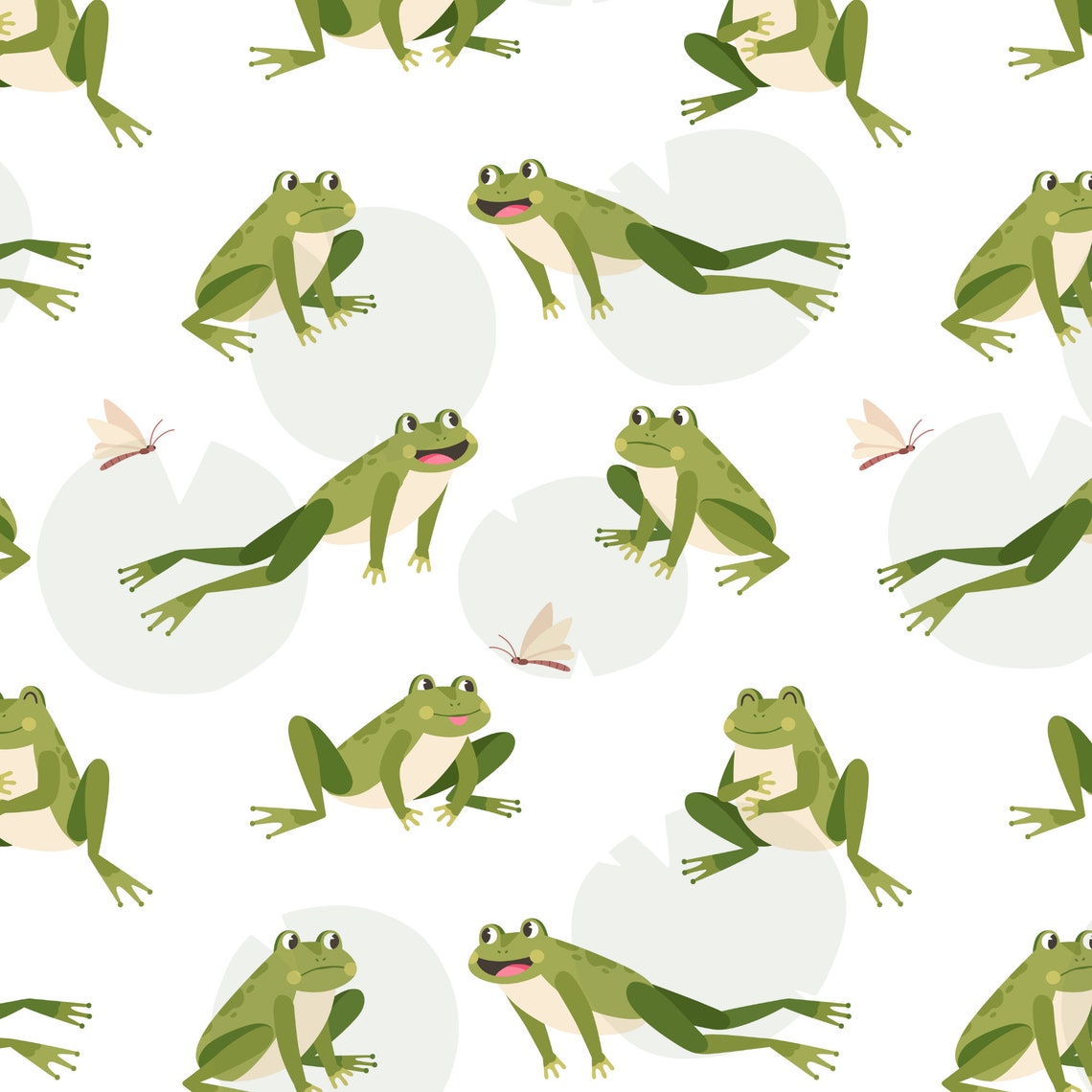 Frog Digital Prints Download, Amphibian, Paper Pattern, Scrapbook Paper ...