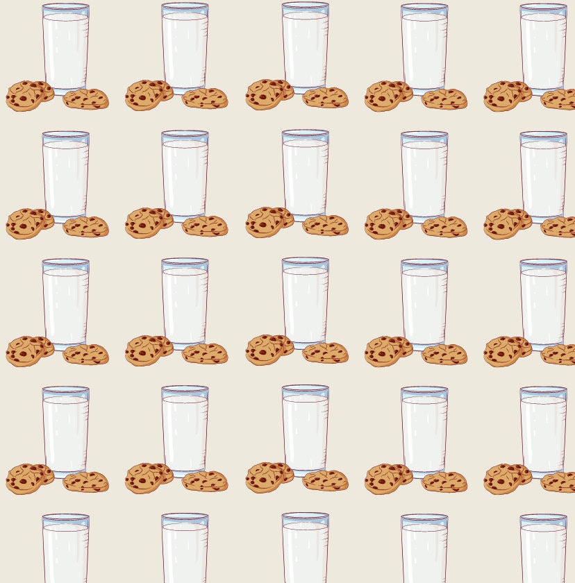 Chocolate Chip Cookies Digital Prints Download, Milk and Cookies, Paper ...