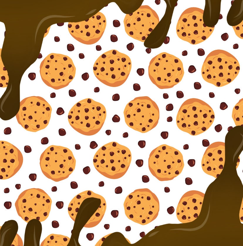 Chocolate Chip Cookies Digital Prints Download, Milk and Cookies, Paper ...