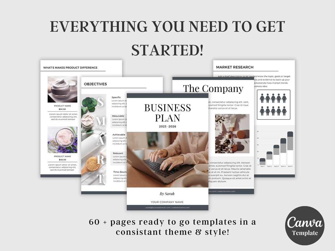 Small Business Plan Printable Template, Editable Business Plan, Startup ...