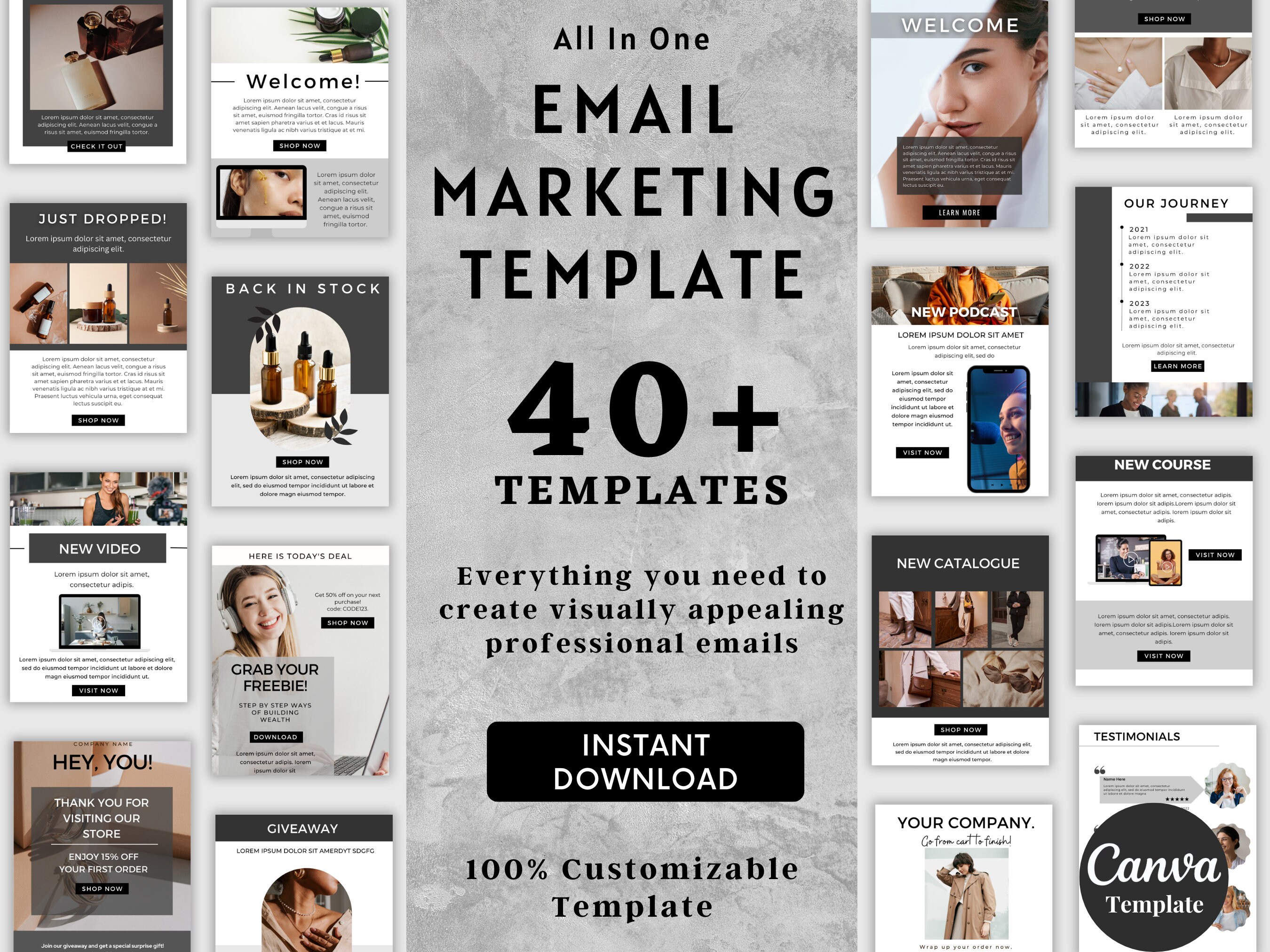Email Marketing Canva Template News Letter Template Kit - Etsy