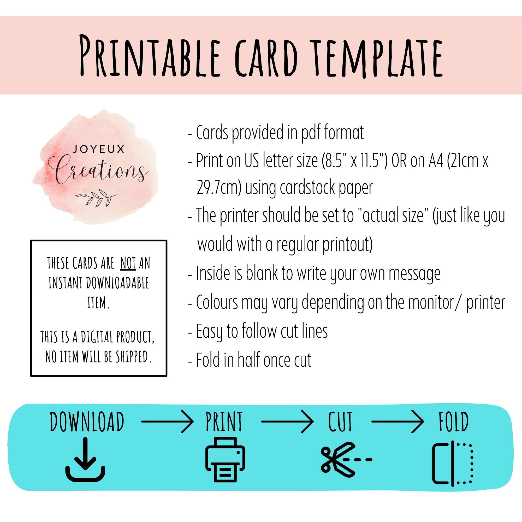Printable Card Bundle, Card Bundle, Card Packs, Greeting Card Pack ...