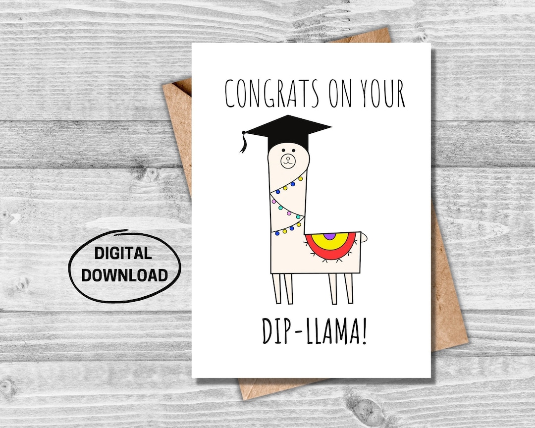 Funny Graduation Printable, Funny Graduation Card, College Graduation ...
