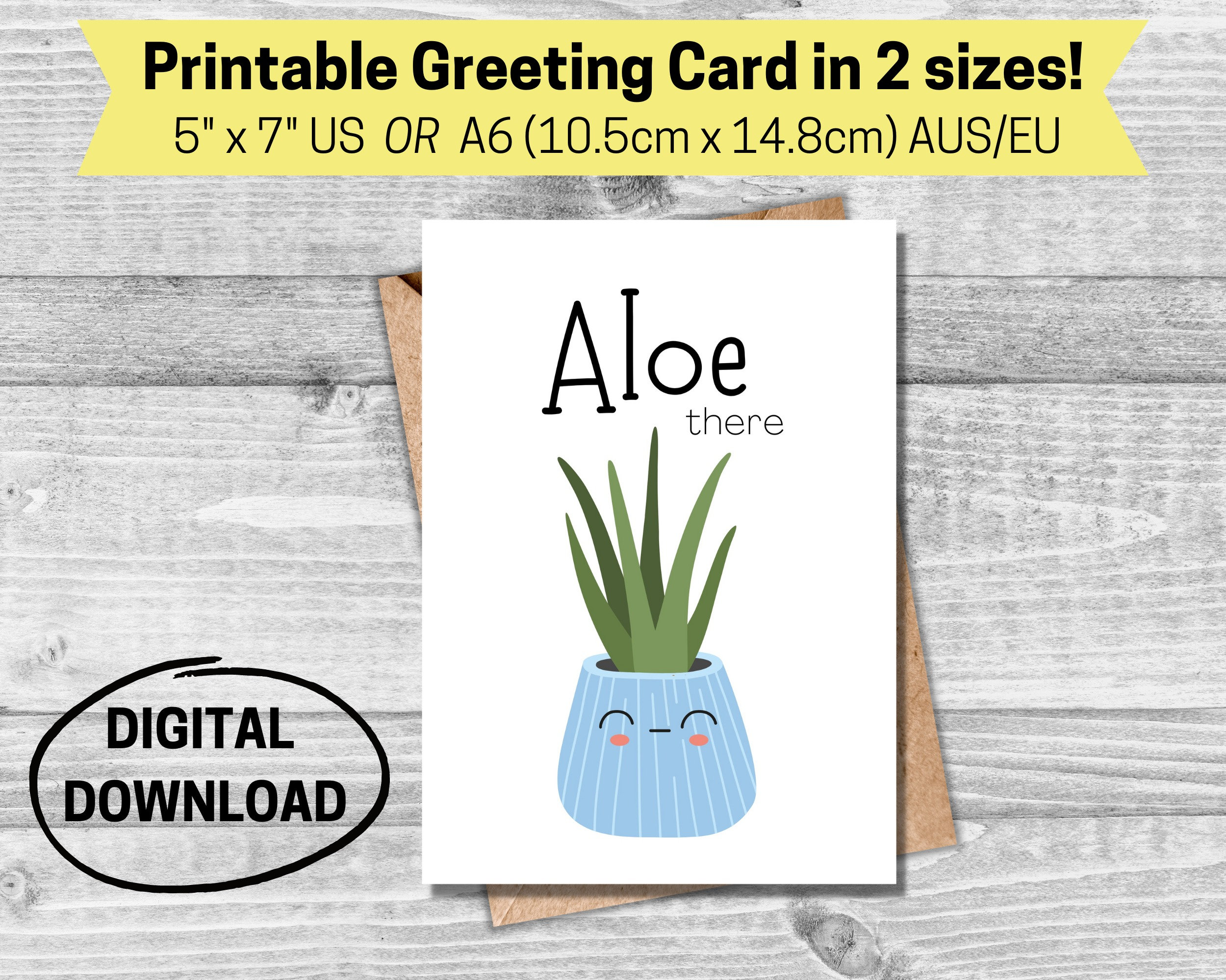 Hello Printable Card, Printable Greeting Card, Printable Card, Hello ...