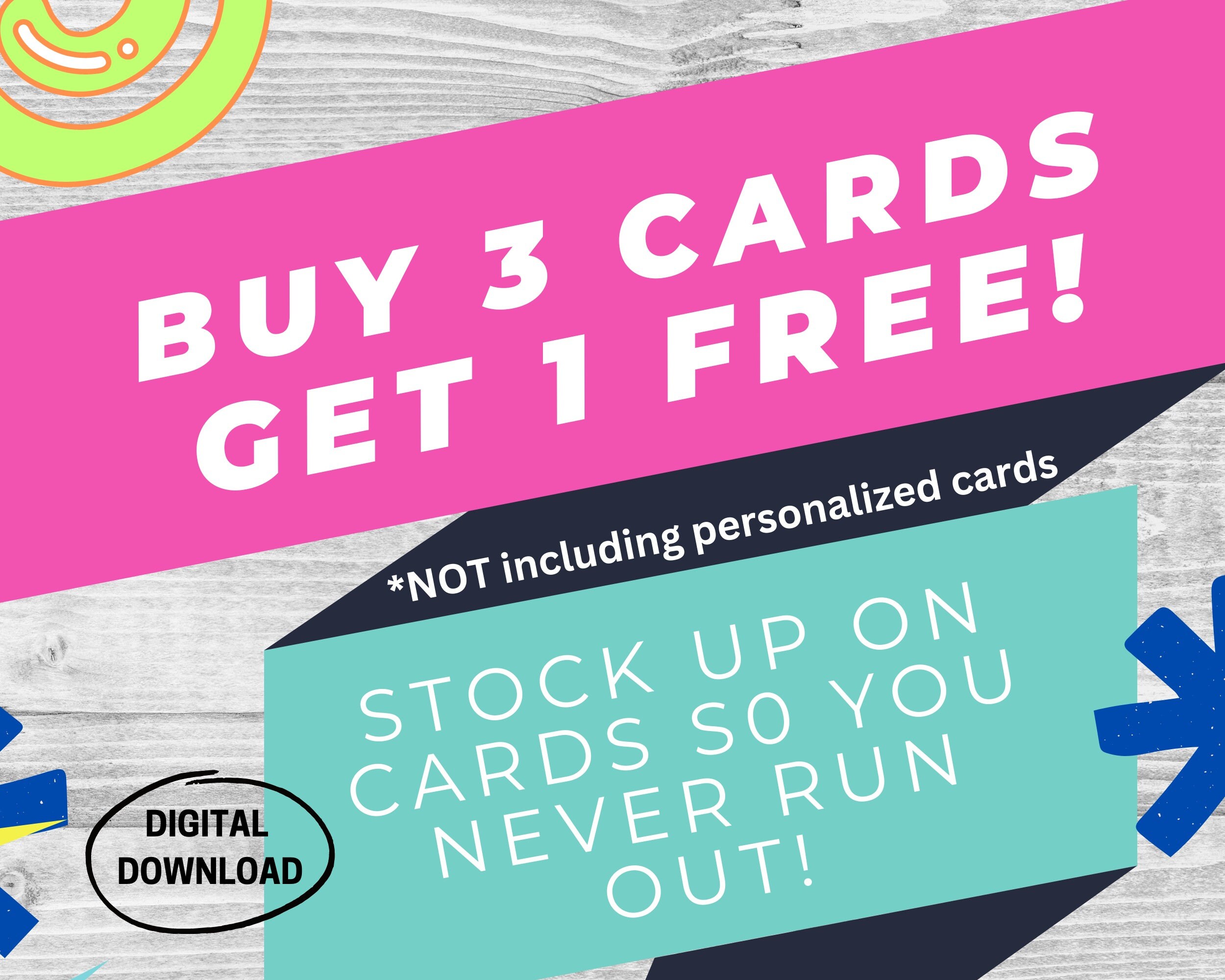 Printable Card Bundle, Card Bundle, Card Packs, Greeting Card Pack ...