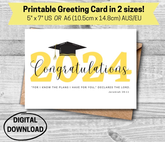Religious Graduation Cards Printable