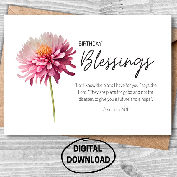Bible Verse Birthday Card - Etsy