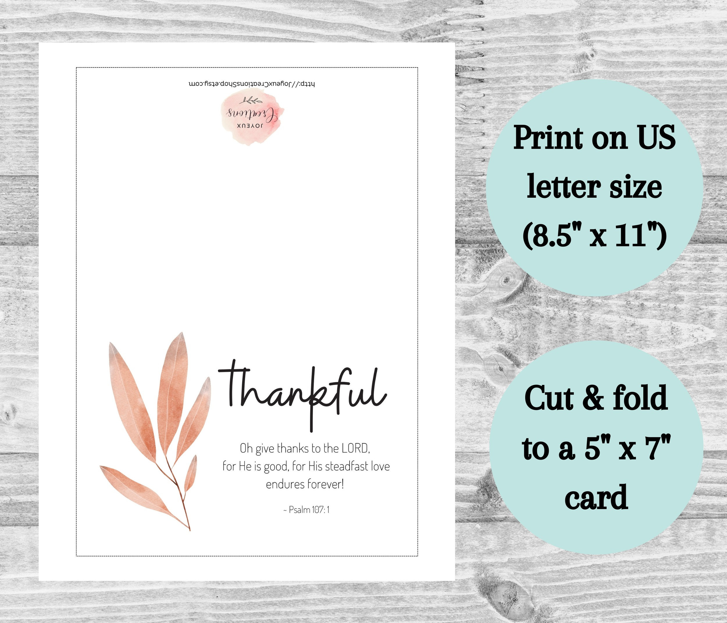 Christian Thank You Card, Religious Thank You Card, Thank You Printable ...