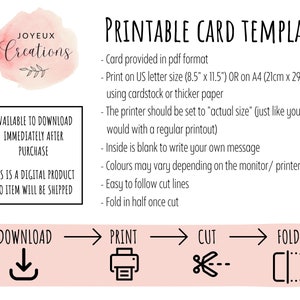 Hello Printable Card, Printable Greeting Card, Greeting Card Printable ...