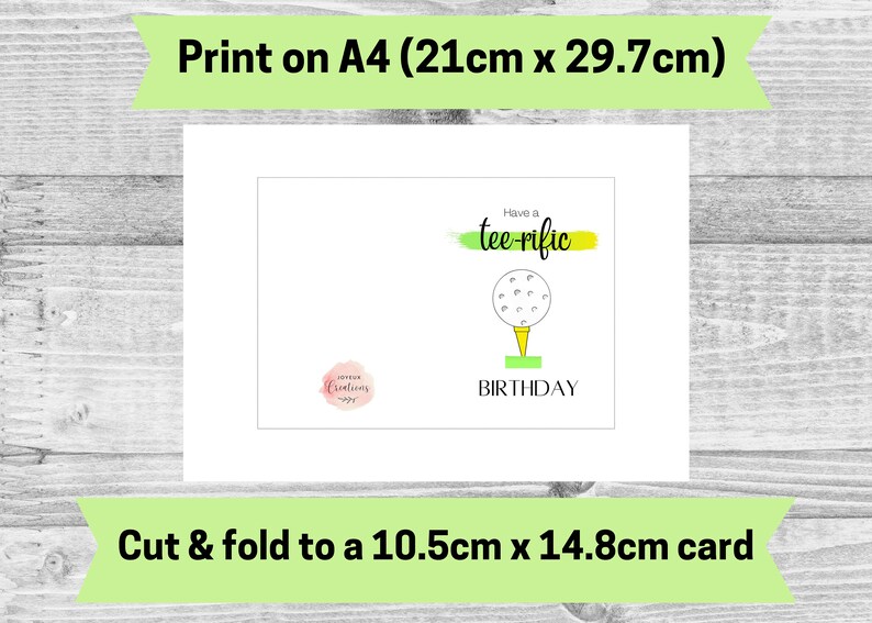 Tee-rific Golf Funny Birthday Printable Card for Him Funny - Etsy