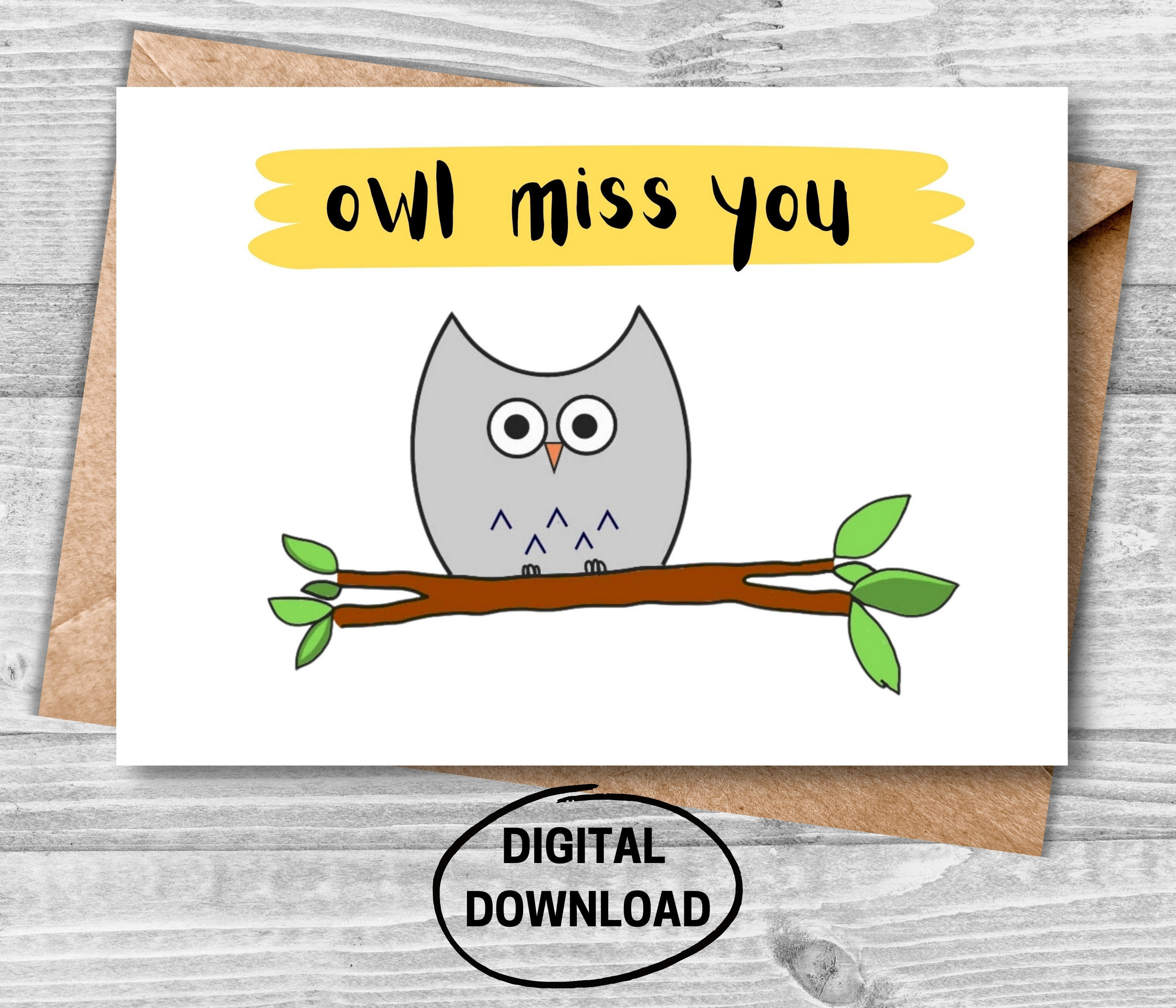 I'll Miss You Card, Miss You Card, Funny Printable Card, Teacher ...