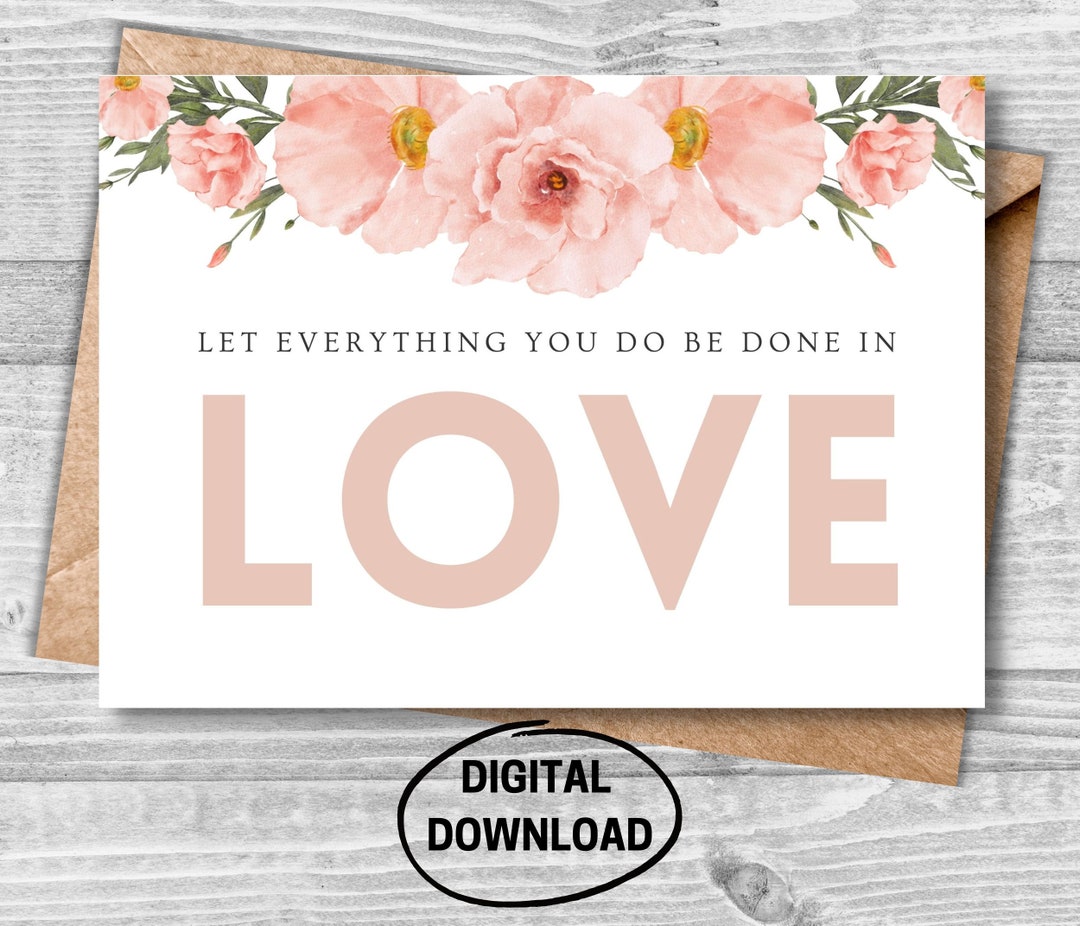 Religious Wedding Card, Wishes for Wedding Day, Printable Wedding Card, Scripture Verse Wedding ...