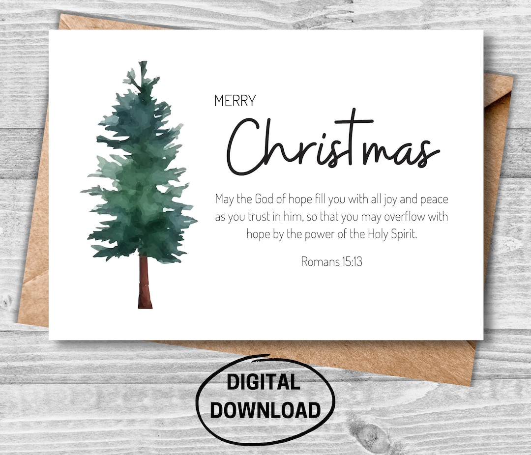 Christmas Printable Card, Religious Holiday Card, Holiday Printable ...