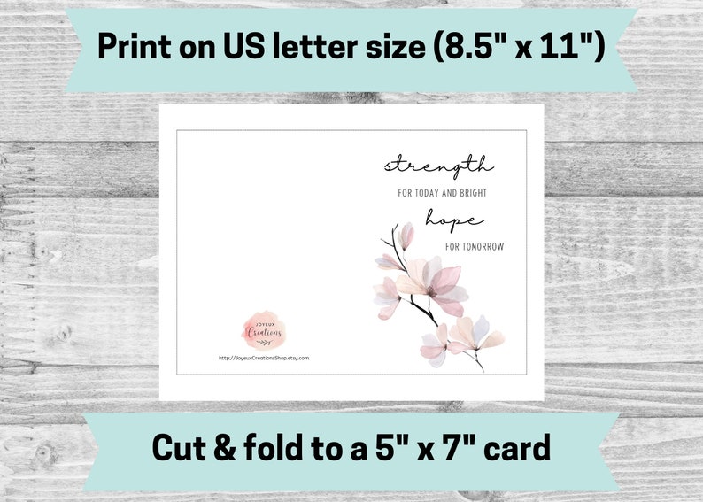 Encouragement Christian Printable Card, Bible Verse Card, Religious ...