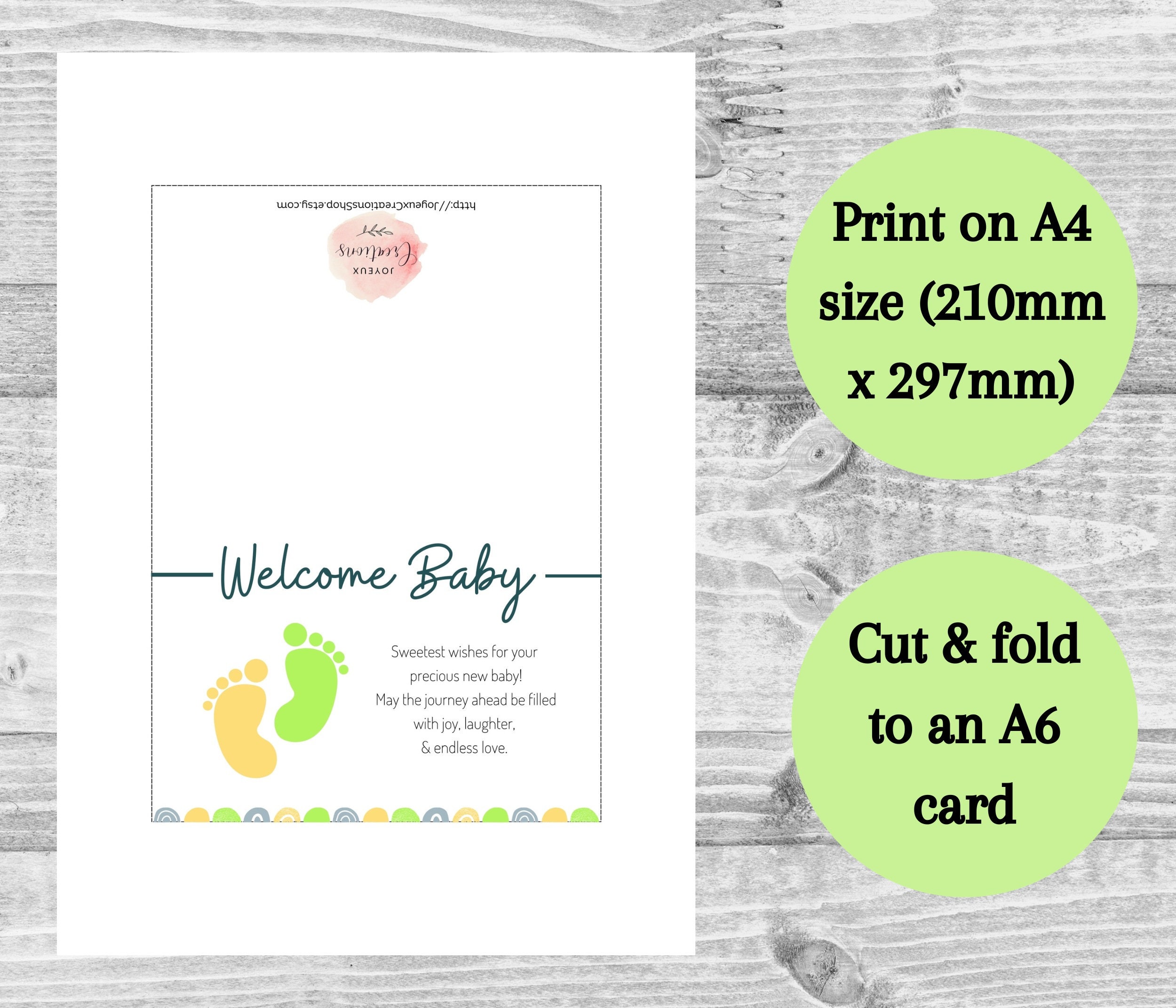New Baby Printable Card, Congratulations Baby Download, Welcome Baby ...