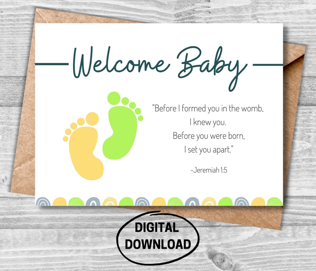 Congratulations Baby Card Download, Christian Baby Card, Religious ...