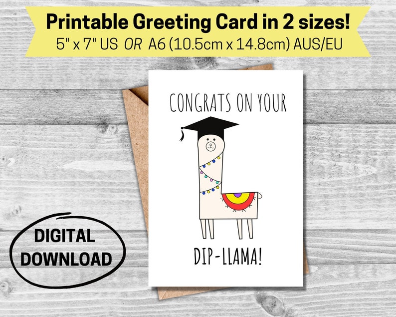Funny Graduation Printable, Funny Graduation Card, College Graduation ...