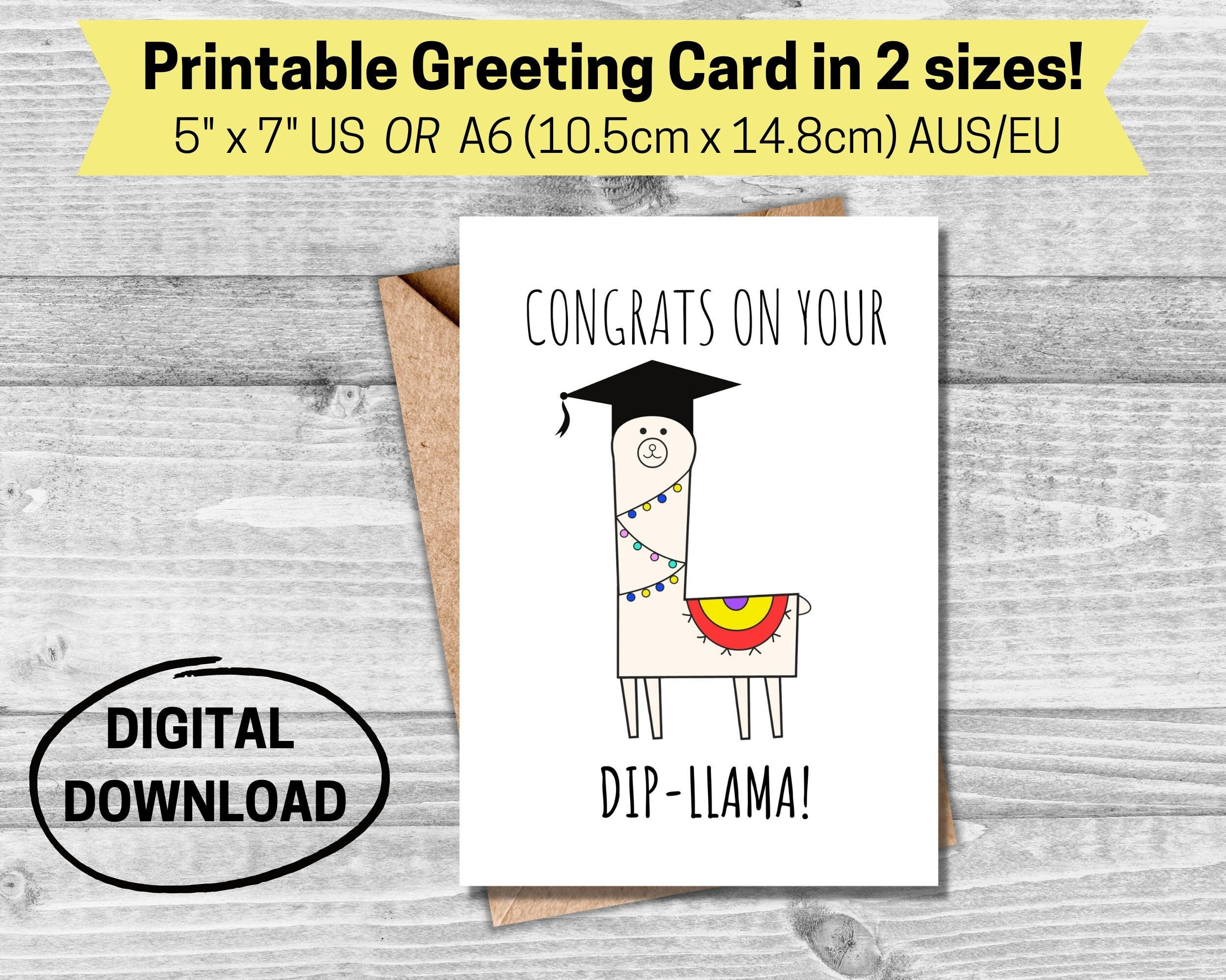 Funny Graduation Printable, Funny Graduation Card, College Graduation ...
