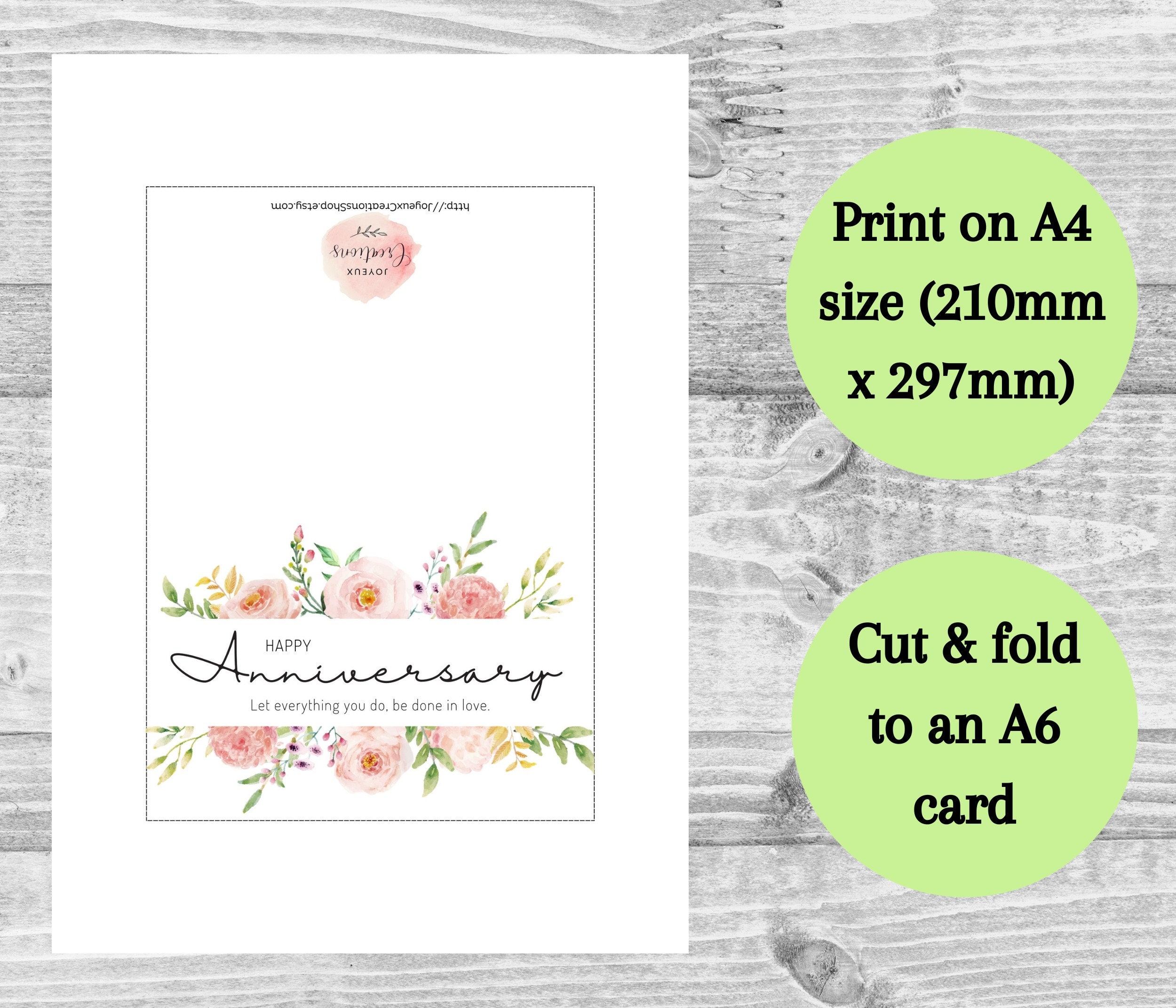 Wedding Anniversary Card, Printable Greeting Card, Anniversary ...