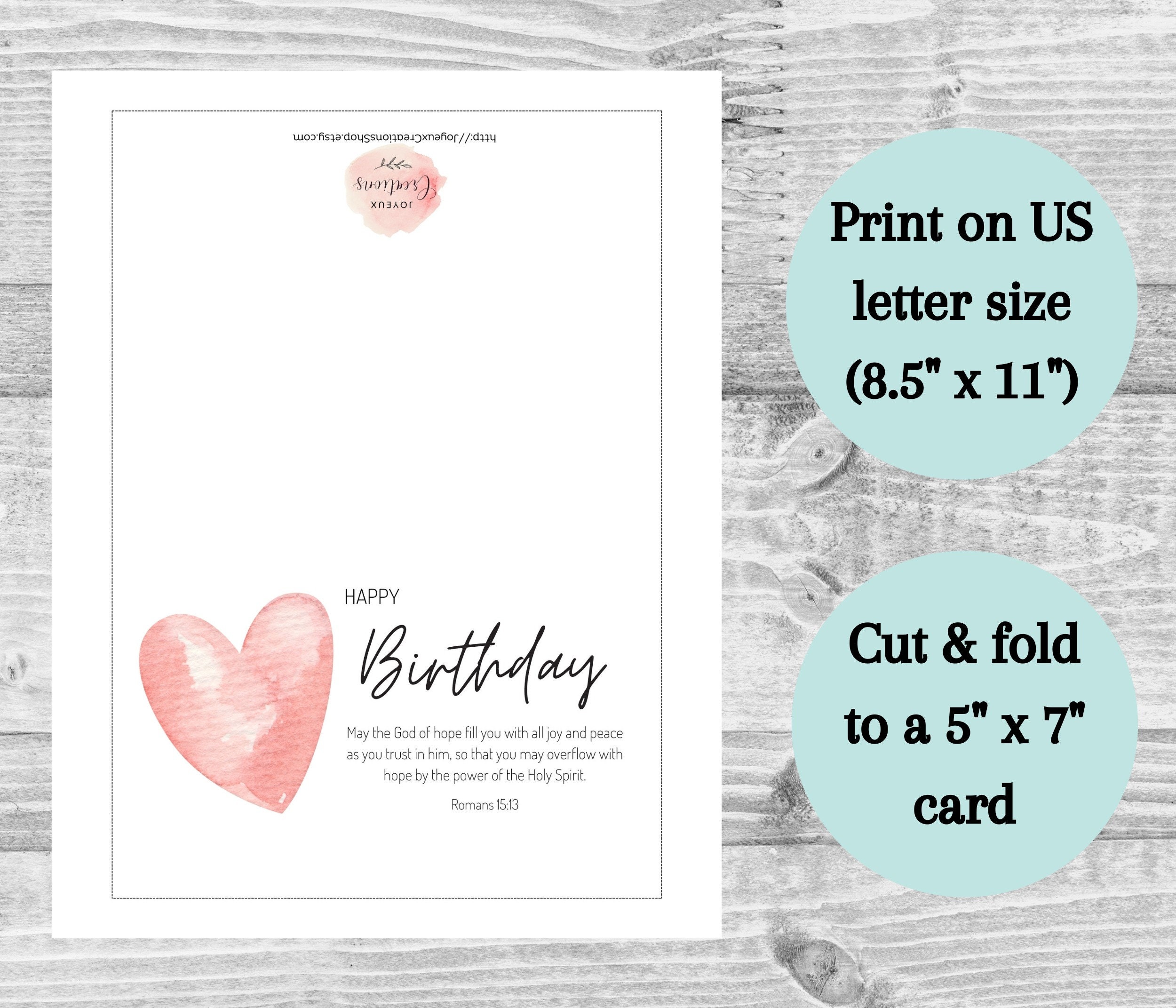 Birthday Printable Card, Christian Verse Card, Bible Verse Printable ...
