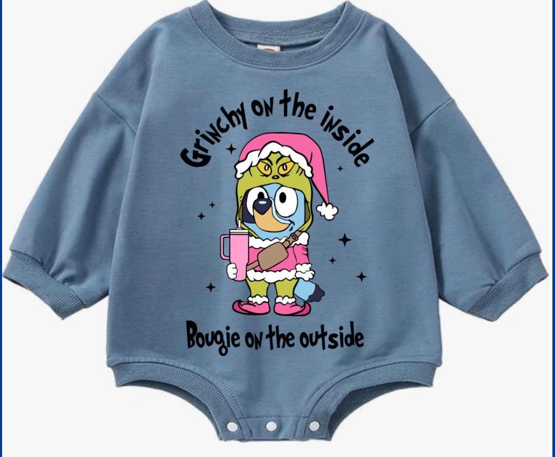 Bluey Grinchy on the Inside Boujie on the Outside Long Sleeve - Etsy