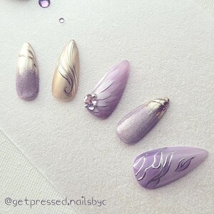 Ignite Purple Press on Nails - Etsy