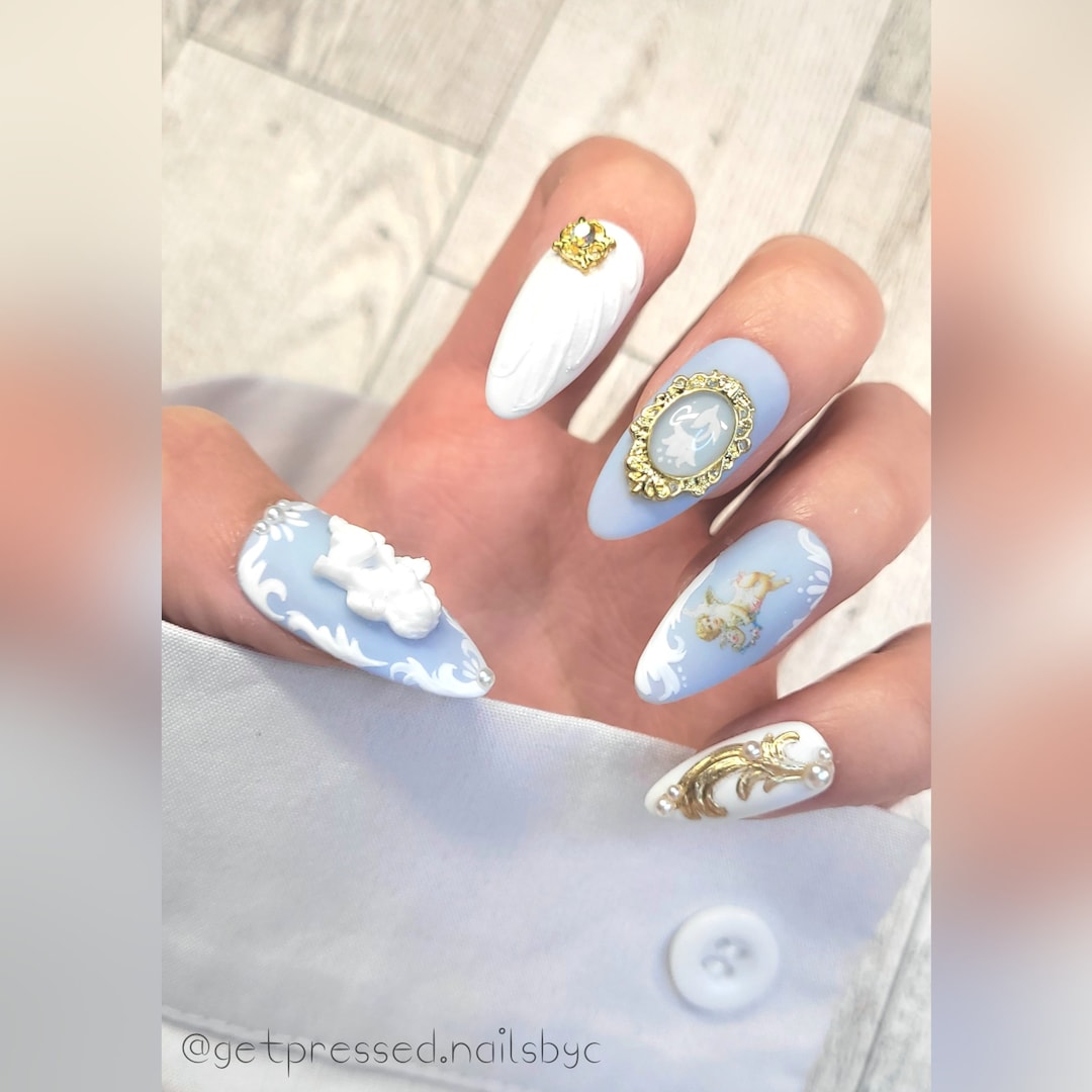 Rococo Angel Press on Nails - Etsy