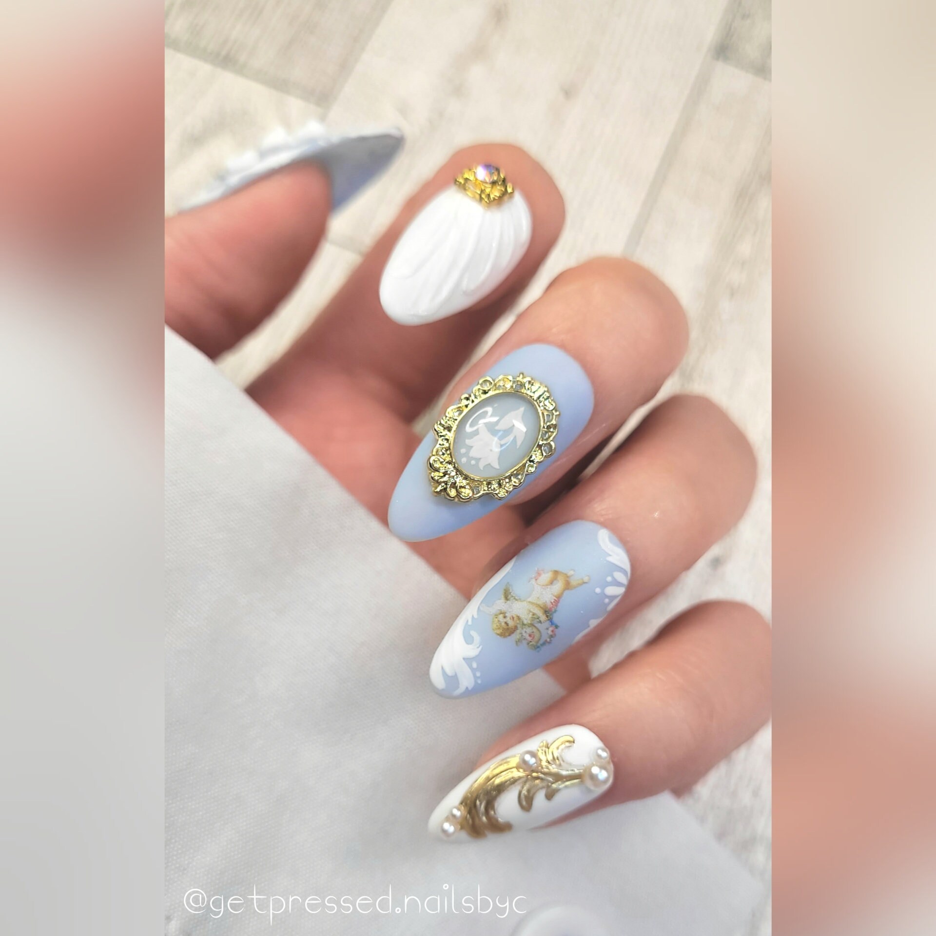 Rococo Angel Press on Nails - Etsy