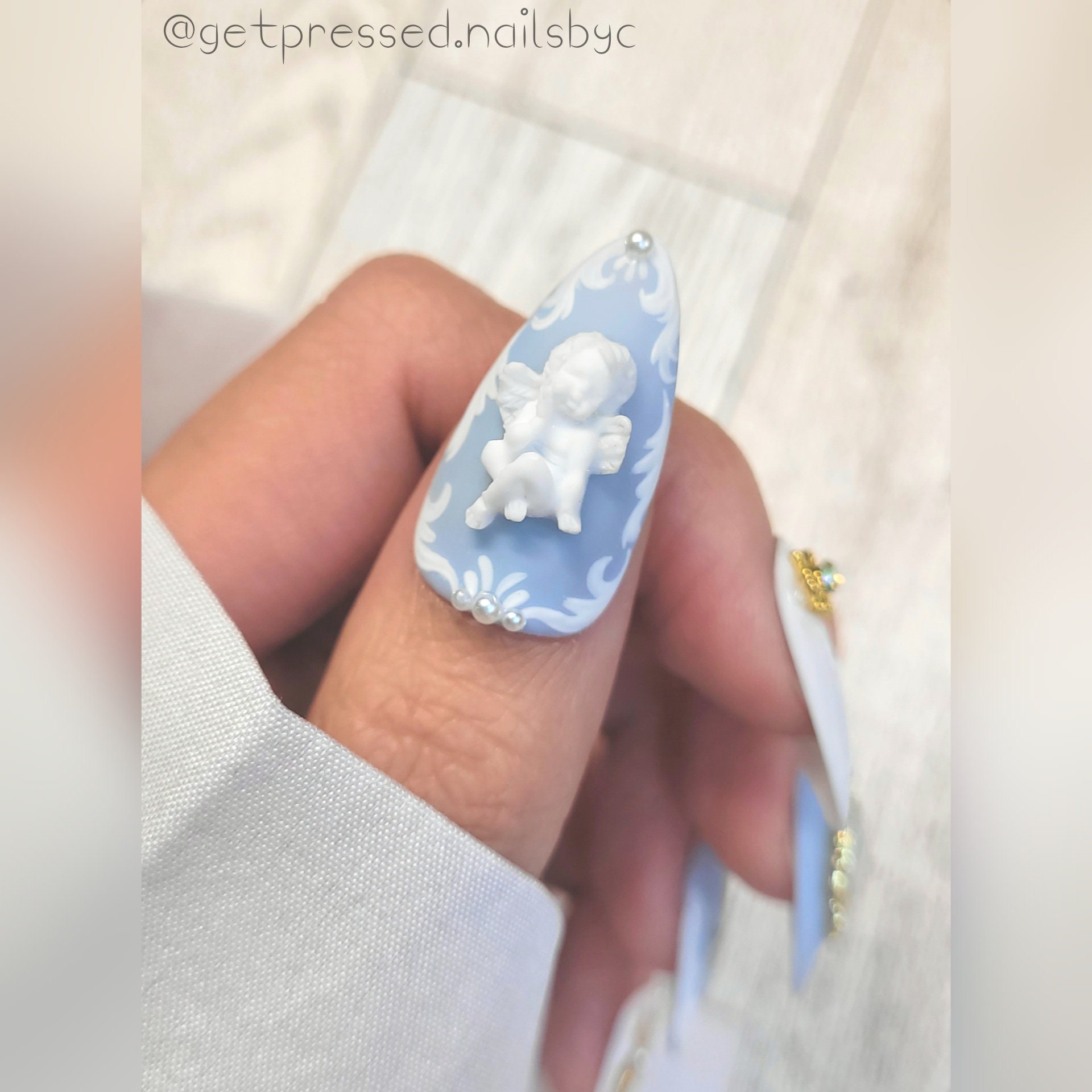 Rococo Angel Press on Nails - Etsy