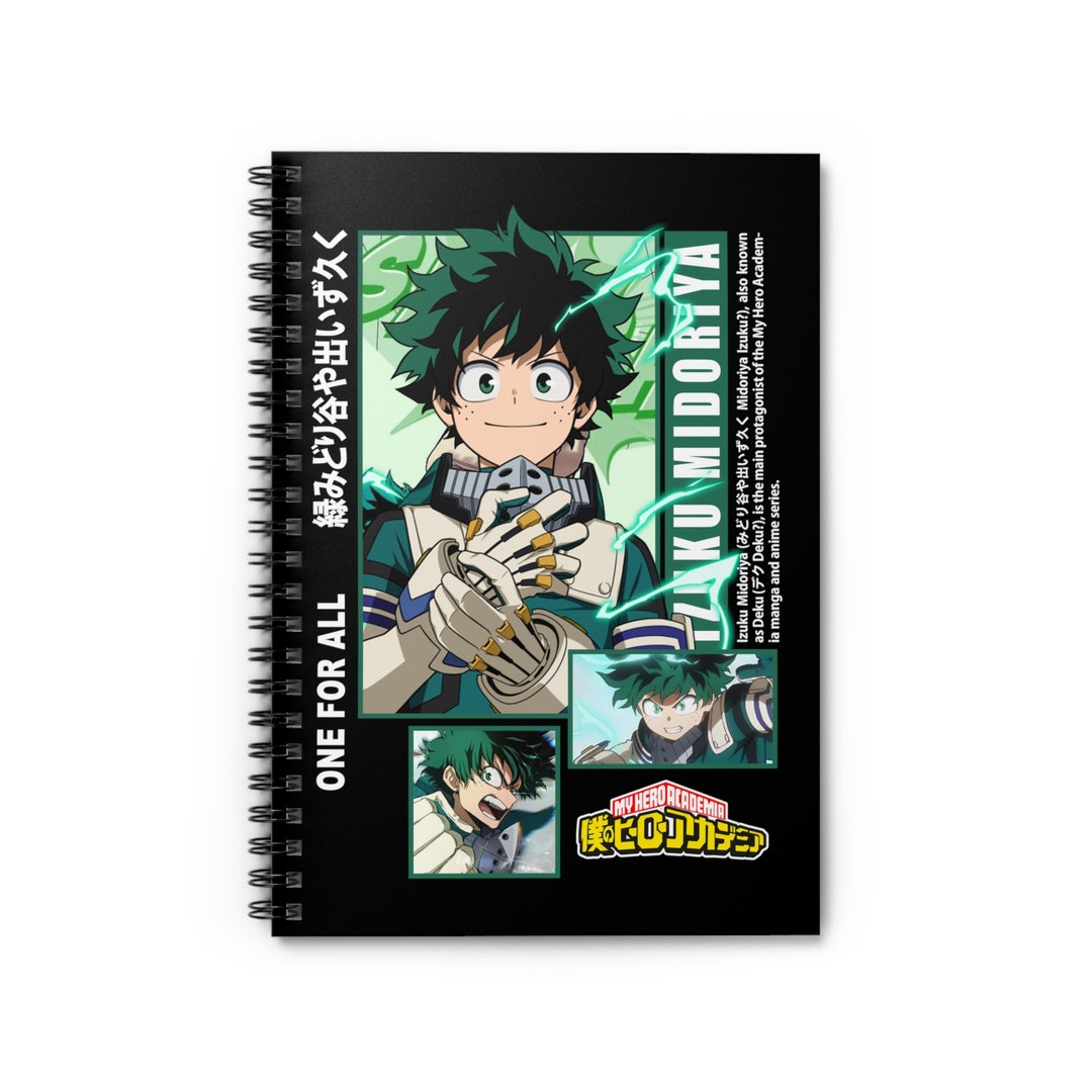 Anime Cover Spiral Notebook Kawaii Anime Journal Japanese Notebook Deku ...