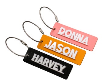 Personalized Name Metal Keychain, Back to School, Bag Tag, Backpack Tag ...