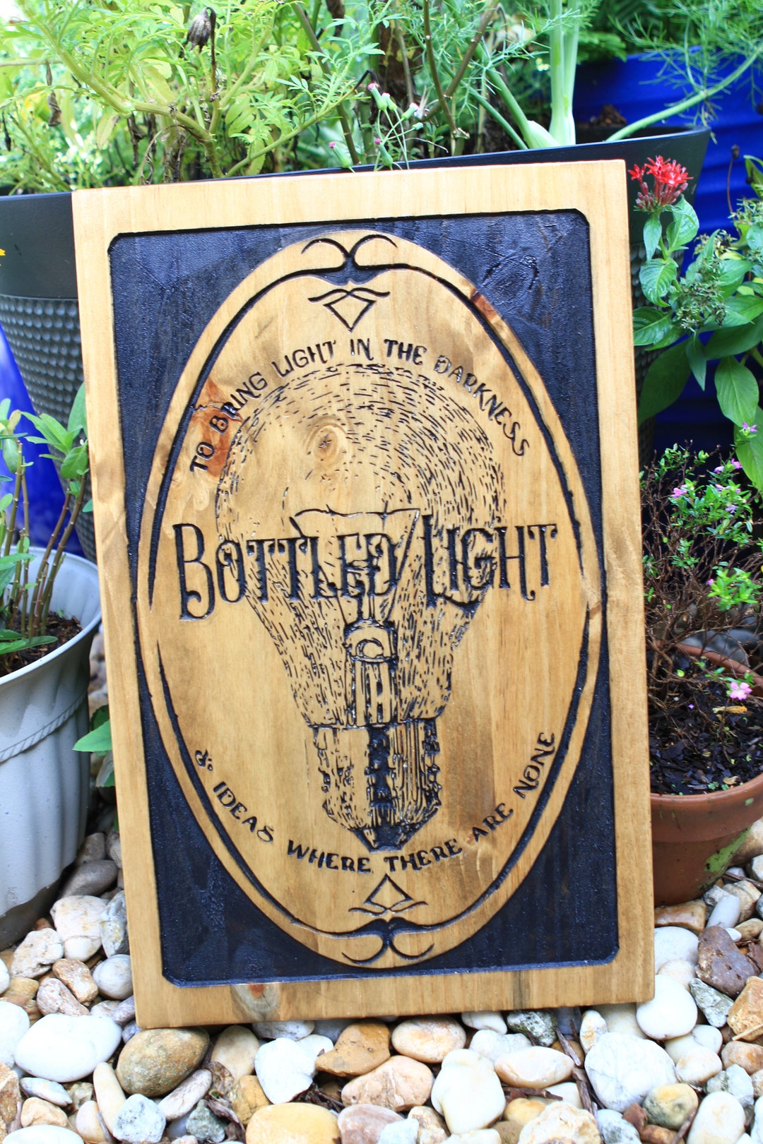 Bottled Light Wooden Sign - Etsy