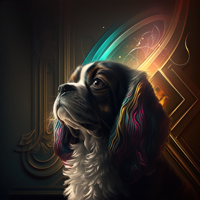 Abstract Neon Pet Digital Artwork - Etsy