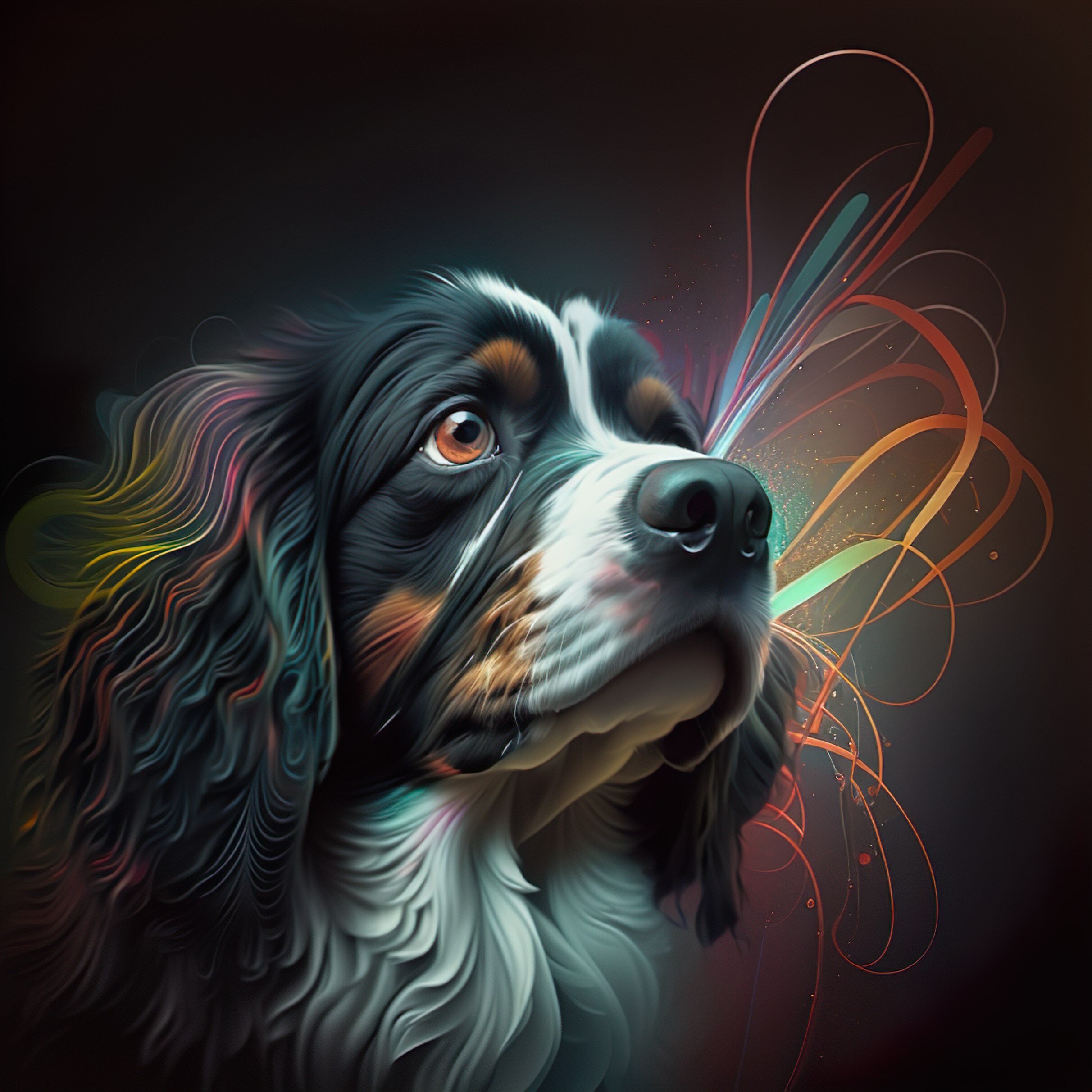 Abstract Neon Pet Digital Artwork - Etsy